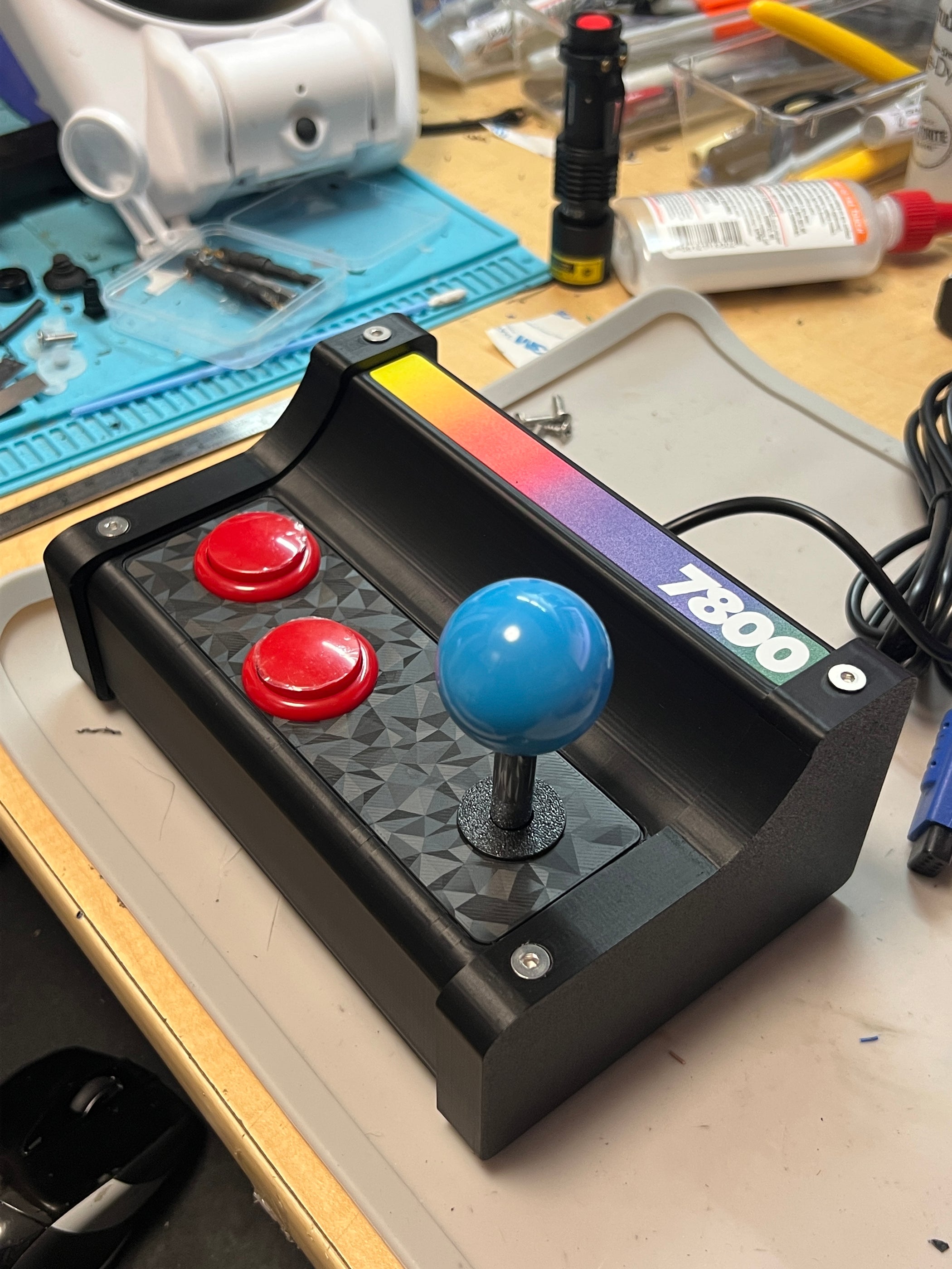 Atari 7800 7800+ 2600 2600+ USB MSX Sega Master System Arcade Stick Co ...