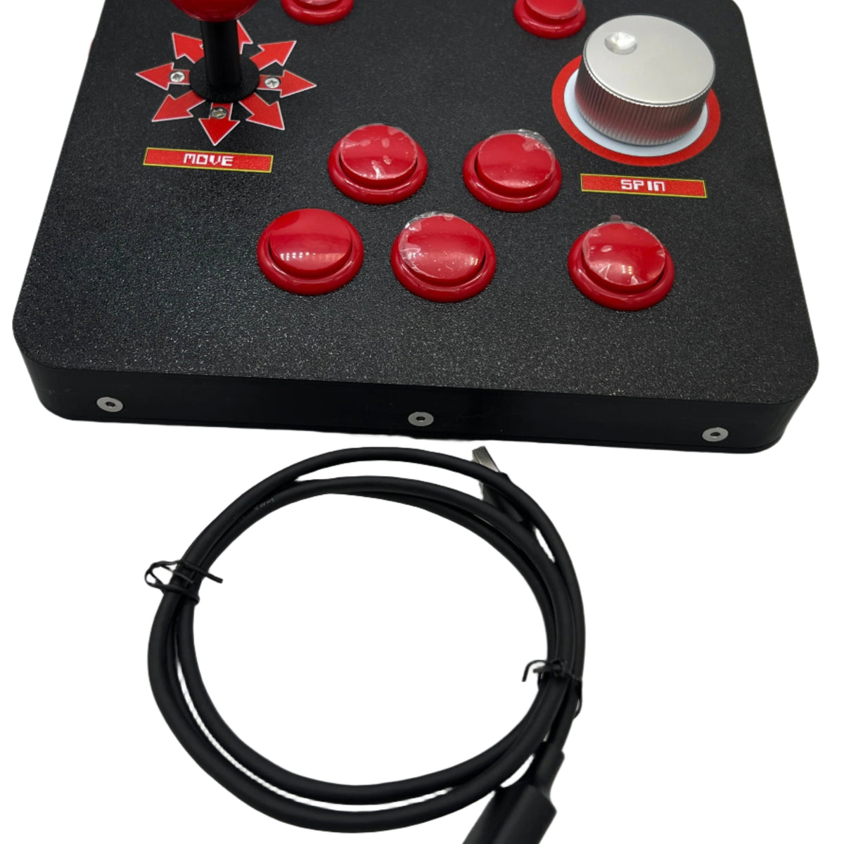 RetroGameBoyz USB Arcade Stick Spinner Combo with integrated GRS Spinn ...