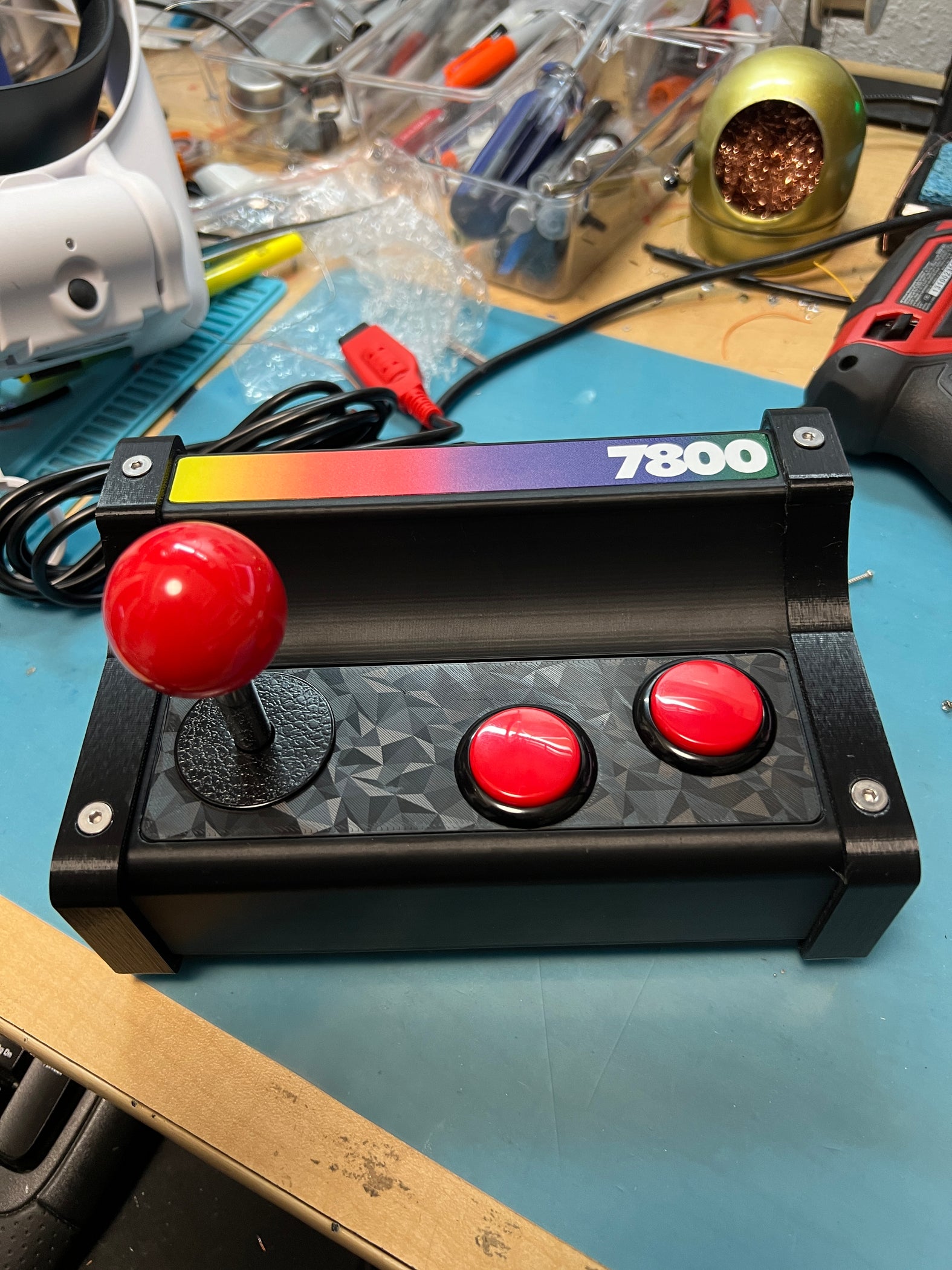 Atari 7800 7800+ 2600 2600+ or USB Arcade Stick Controller Joystick Co ...