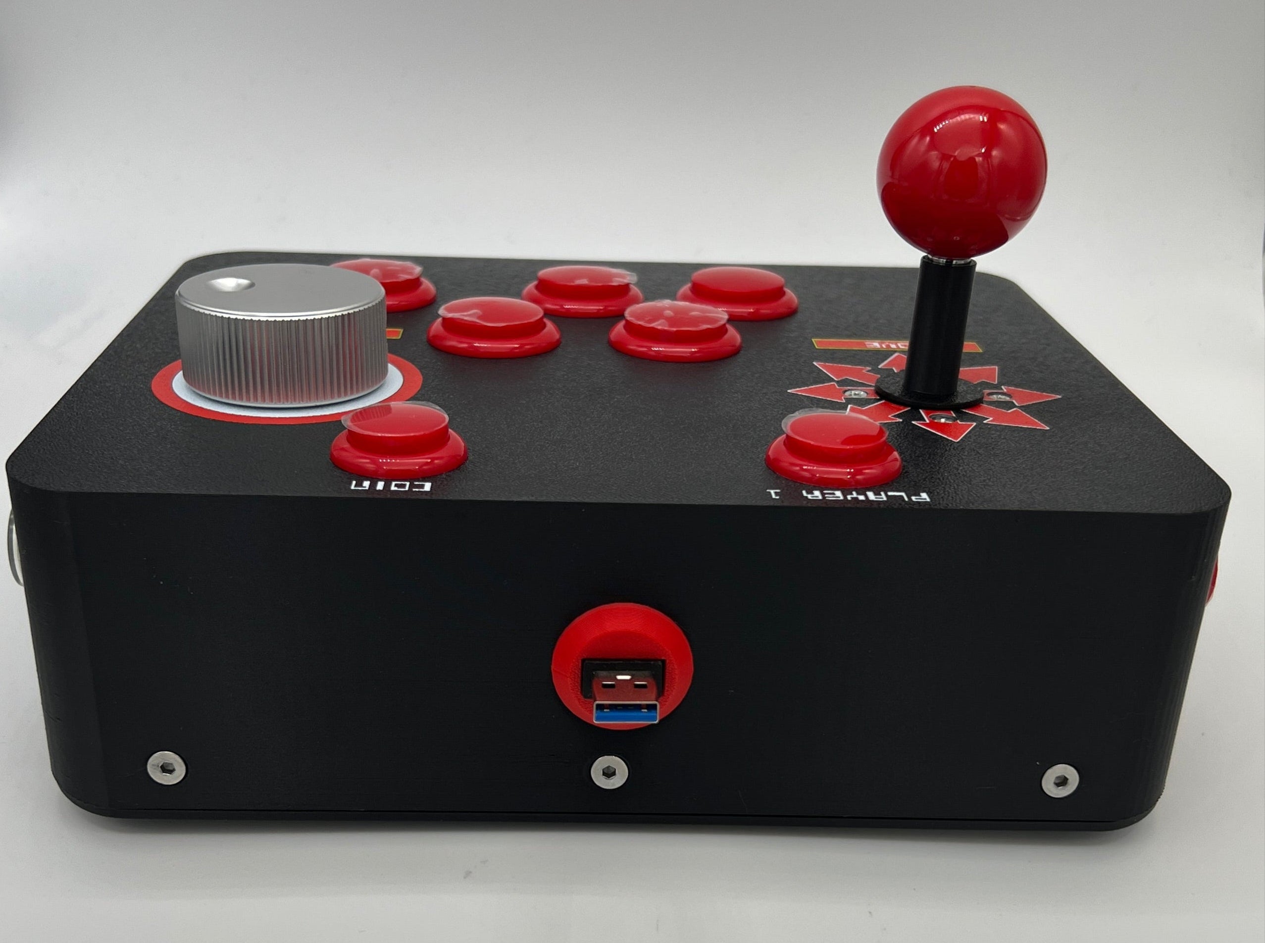 RetroGameBoyz USB Arcade Stick Spinner Combo with integrated GRS Spinn ...