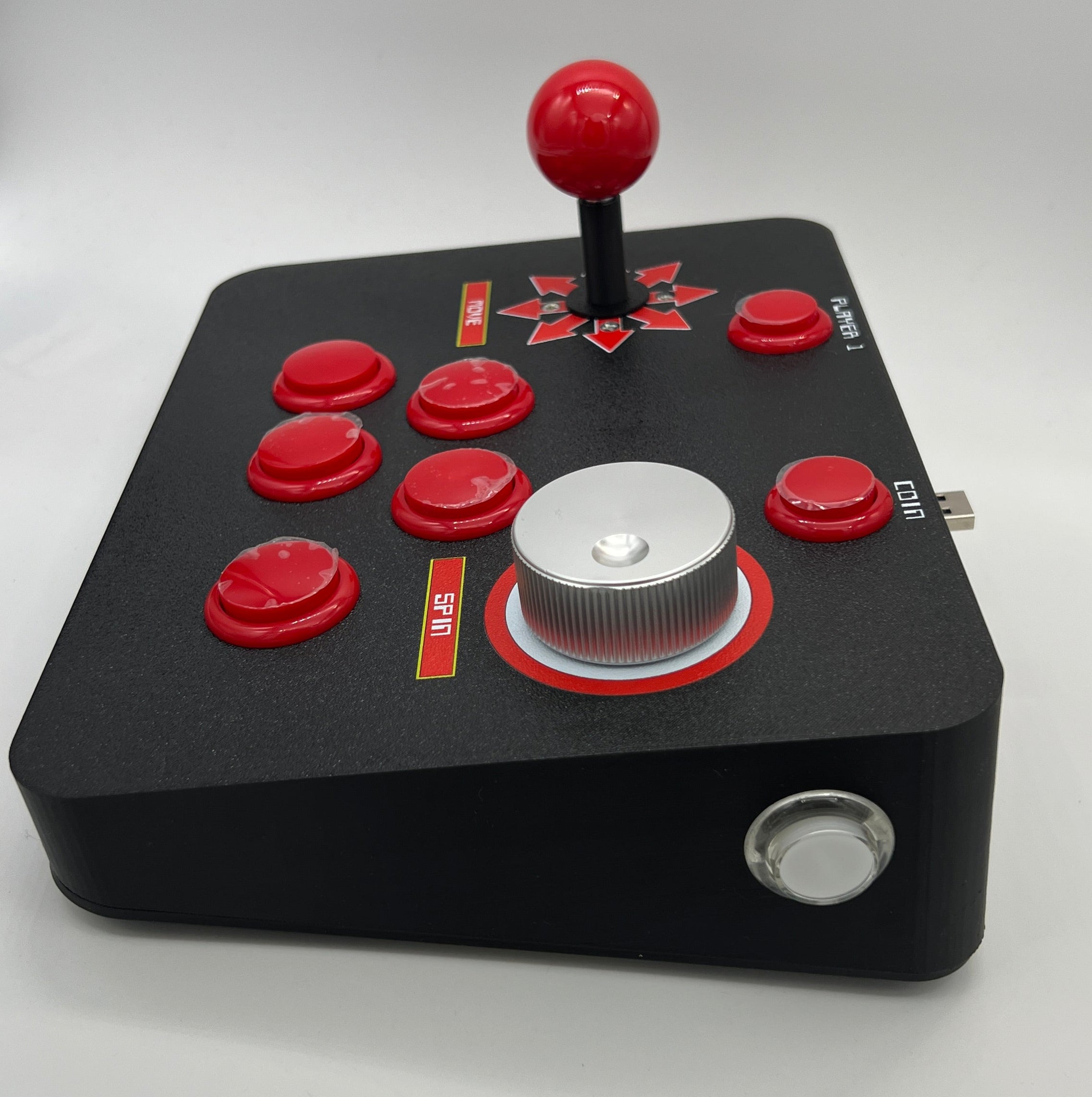 RetroGameBoyz USB Arcade Stick Spinner Combo with integrated GRS Spinn ...