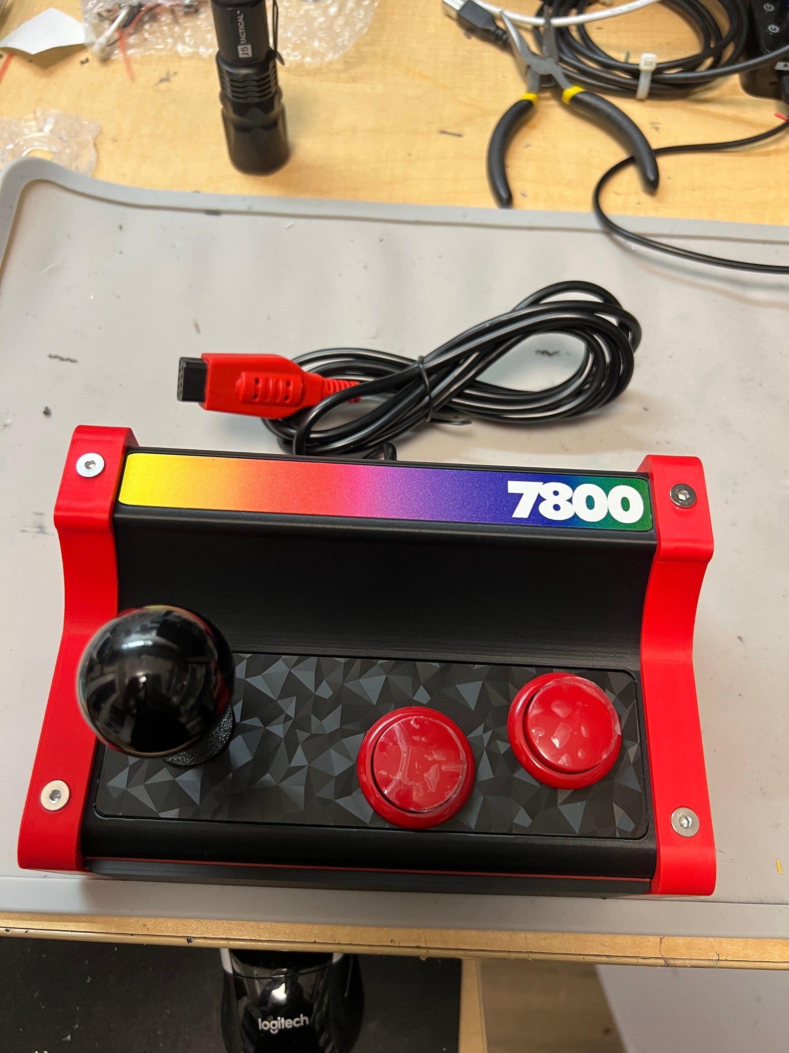 Atari 7800 7800+ 2600 2600+ USB MSX Sega Master System Arcade Stick Co ...